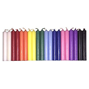 Set of 20 Assorted Colors Mini Ritual Chime/Altar/Spell Candles
