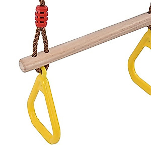 Premium Heavy Duty Trapeze Wooden Stick Children Swing Bar High Strength for Garden Courtyard Perfect for Kids Swing, Trapeze Bar, and Outdoor Play Durable and Sturdy