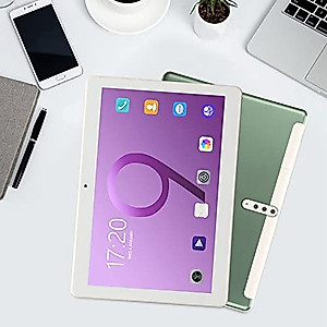 ciciglow 10in Tablet PC, Gaming Tablet for 10.0 3GRAM 32GROM 128G Expansion Octa Core CPU, 2.0GHz Dual SIM 5G Dual Band Green Tablet 100 to 240V (US Plug)