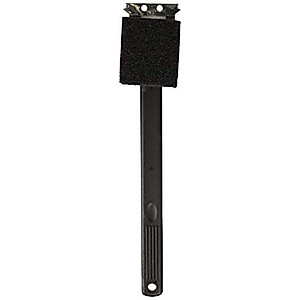 Charcoal Companion CC4151 Plastic 2-in-1 Safe Scrub Grill Brush/Long Handle, Black