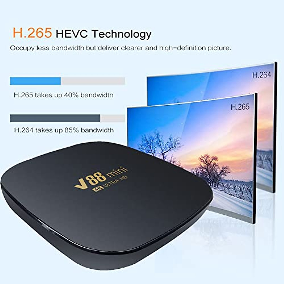 LETHE 1 Set TV Box Android 12 Allwinner H3 Core 2.4G WiFi 8K Set Top Box 8GB+128GB Media Player US Plug