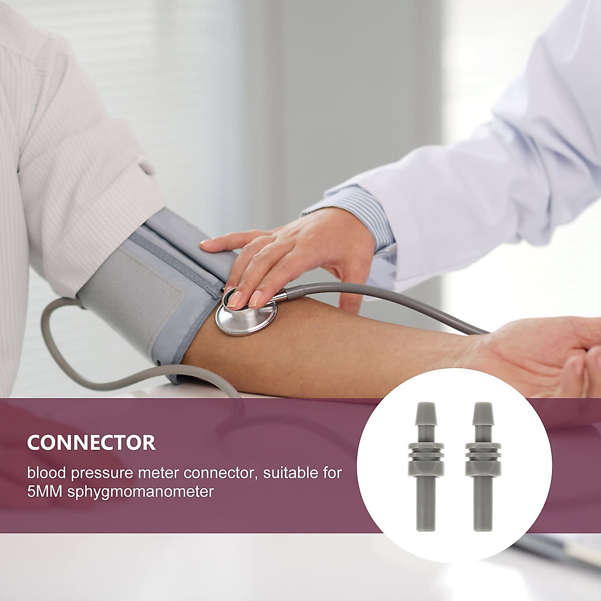 Healifty Blood Pressure Monitor Arm Strap Connector Blood Pressure Gauge Supply for Sphygmomanometer Accessories