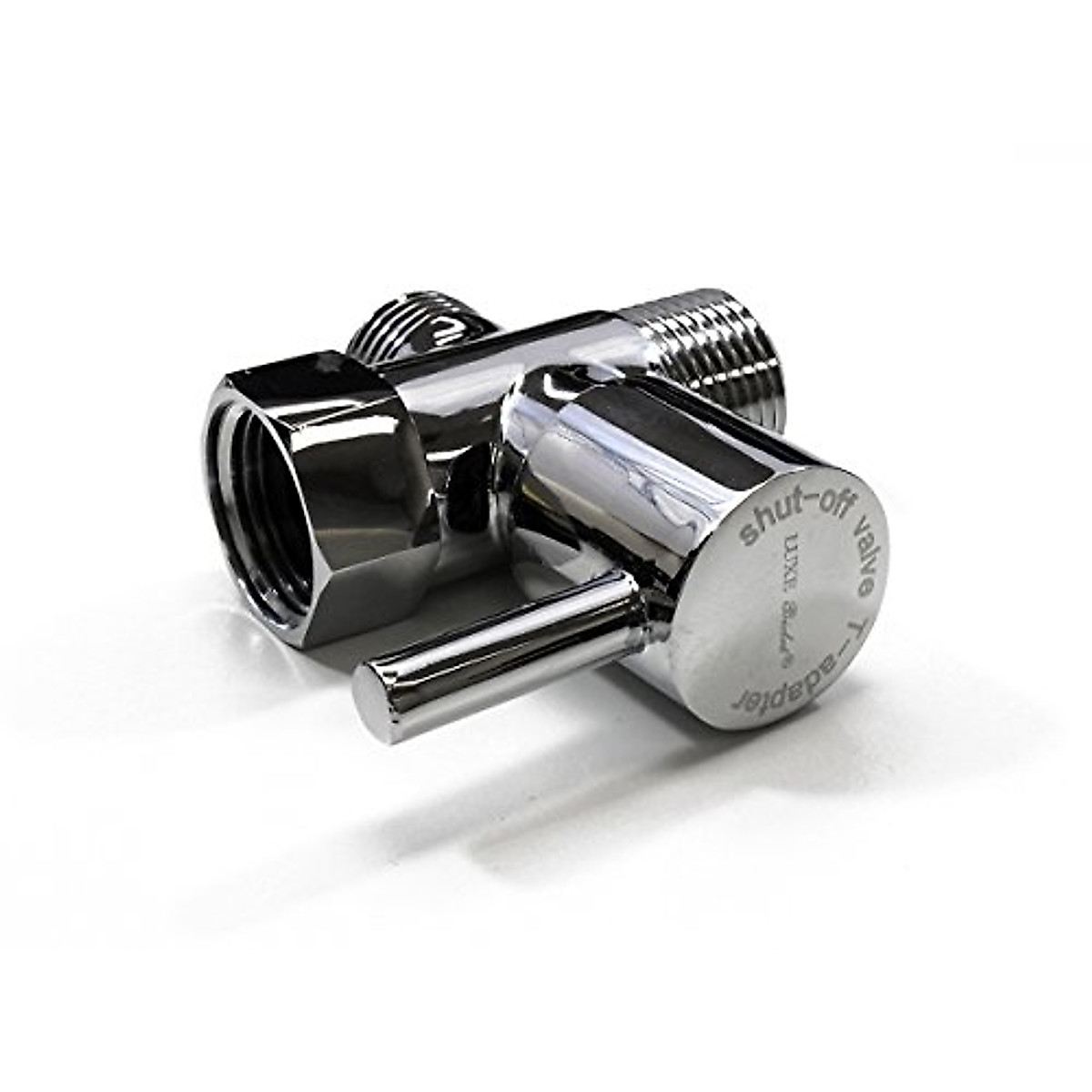 LUXE Metal T-adapter with Shut-off Valve, 3-way Tee Connector, Chrome Finish, for LUXE NEO Bidets