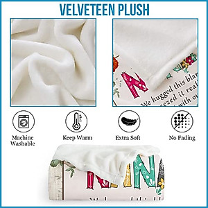 Fastpeace Nana Gifts, Nana Blankets for Nana Grandma Mom Grandmother, Birthday Gifts for Nana from Granddaughter Grandson Grandchildren - Nana Blanket Presents Throw 50x60