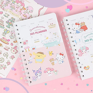 Kity Friends Cute Kitty Character 365 Daily Undated Planner Scheduler Diary 1PC (Mint)