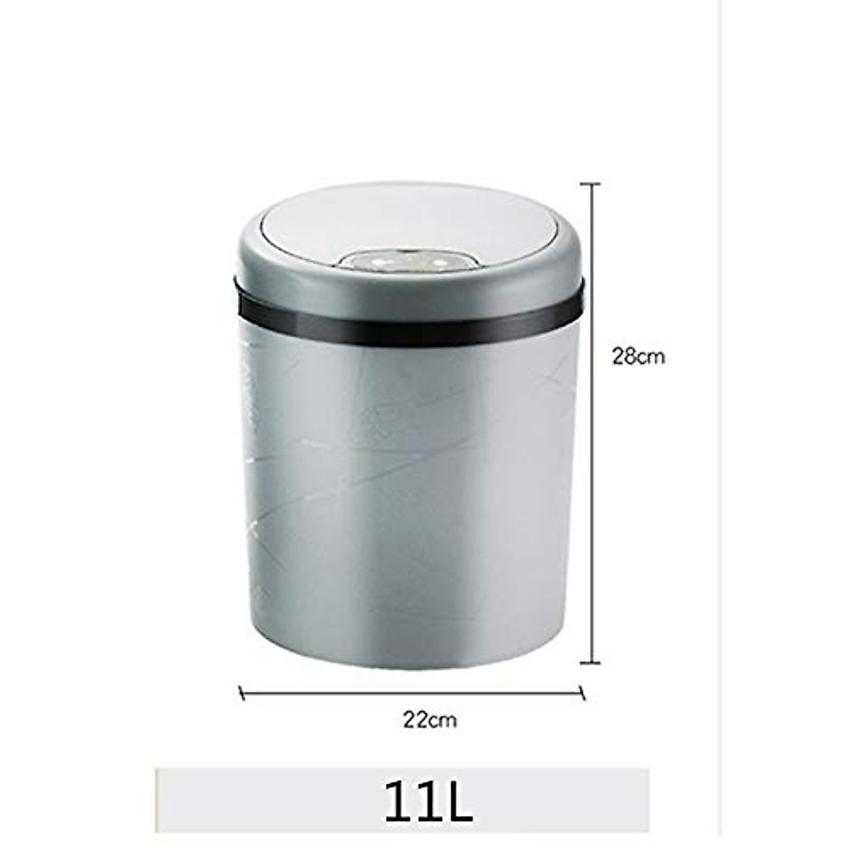 WENLII 11L Intelligent Trash Can Automatic Touchless Induction Motion Sensor Kitchen Wide Opening Sensor Waste Garbage Bin