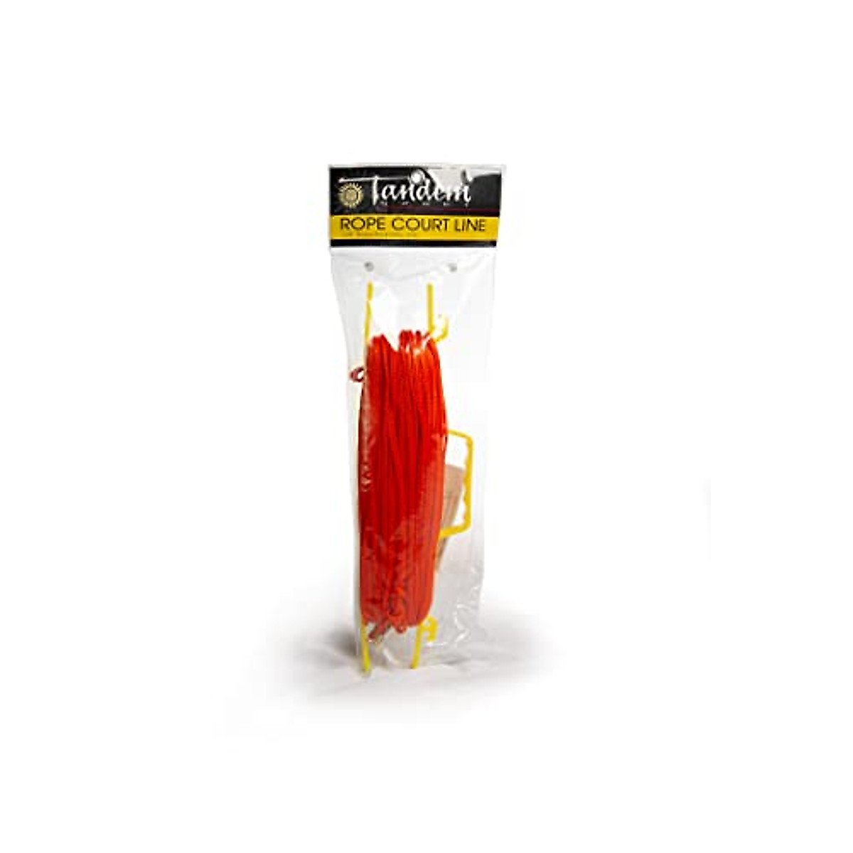 Tandem Sport Outdoor Volleyball Boundary Lines - Volleyball Short Court Rope Court Lines - Volleyball Lines for Sand or Grass - Orange, 26' 3" X 52' 6"