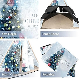 enheng Small Pet Hideout Christmas Tree Background Hamster House Guinea Pig Playhouse for Dwarf Rabbits Hedgehogs Chinchillas