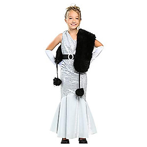 Fun Costumes Girls Silver Movie Star Medium (8-10)