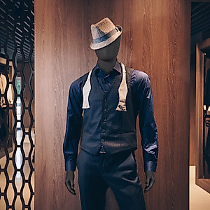 Male Mannequin Full Body Maniquine Model Stand Adjustable 73 inch Faceless Plastic Detachable Manequins Stand Metal Base Metal Connector, Black Matte