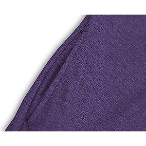 LaLaLa Womens Sweatshirts with Pockets Crewneck Casual Cotton Long Sleeve Tunic Top Shirts with Leggings (Medium,Purple)