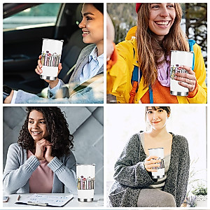 Book Lovers Gifts Stainless Steel Tumbler, Book Club Gifts Bookish Gifts Coffee Mug with Lid, 20 oz Thermal Cup Insulated Water Glasses, Book Accessories Librarian Gifts for Women Girls Teacher Sister