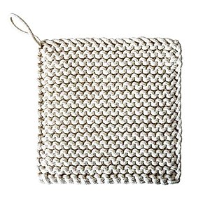OSALADI Japanese Pot Holders Crochet Woven Hot Dishes Pans Mat Weave Cotton Trivets for Hot Dishes Hot Pot Holders （ 19CM ）