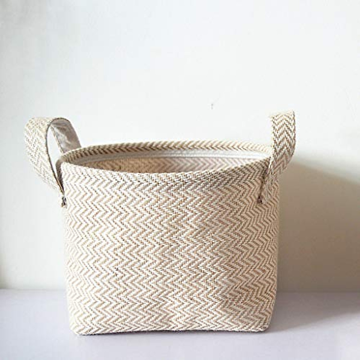 UXZDX Cloth Flowerpot Storage Basket Cotton Linen Blended Desktop Storage Box Kids Toys Sundries Organizer Laundry Basket