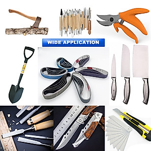 30-Pack 3/4 x 12 Inches Replacement Sanding Belt Kit for Work Sharp Knife & Tool Sharpener Ken Onion Edition (WSKTS-KO) - Knife Sharpening Belts 80/120/240/400/1000/2500 Grits