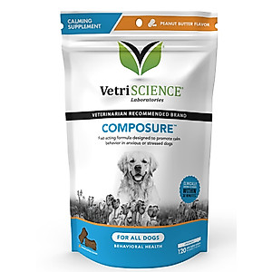 VetriScience GlycoFlex Plus Hip and Joint Supplement Chews for Dogs and Composure Calming Chews for Dogs