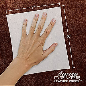 Luxury Driver All-Purpose Leather Wipes for Car Seats Leather Cleaning Wipes, Leather Car Seat Cleaner, Leather Wipes for Couch, Car Interior, Shoes and Purses - New Car Smell (36 Ct Canister)