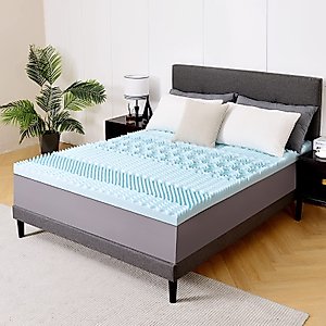 NeuType 3 Inch Memory Foam Mattress Topper Queen Size Mattress Topper 7 Zoned Comfort Cooling Gel Infused Bed Topper CertiPUR-US Certified, Foam Mattress Pad for Pressure-Relieving