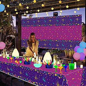 XJLANTTE 4 PCS Movie Party Tablecloths Decorations - Butterfly Plastic Table Cover, Magic Butterfly Rectangular Tablecloth for Kids Baby Shower Birthday Supplies, 51 x 86.6 Inch