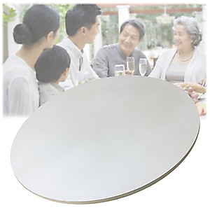 Round Lazy Susan Turntable For Dining Table, Ø 20-39 Inch Wooden Tabletop Rotating Plate, 360 ° Smooth Rotation Table Service Tray With Silent Bearing Base