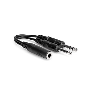 Hosa YPP-308 1/4" TRSF to Dual 1/4" TRS Y Cable