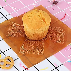 Caperci Standard Tulip Cupcake Liners for Baking 120 Counts - Greaseproof Muffin Baking Cups for Wedding Birthday Party Baby Shower Festivals Christmas (Natural/White/Brown)