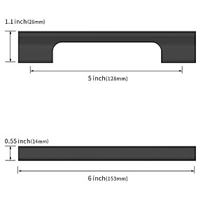 Asidrama 10 Pack 5 Inch(128mm) Matte Black Kitchen Cabinet Handles, Cabinet Pulls Kitchen Cabinet Hardware Cupboard Handles Drawer Pulls