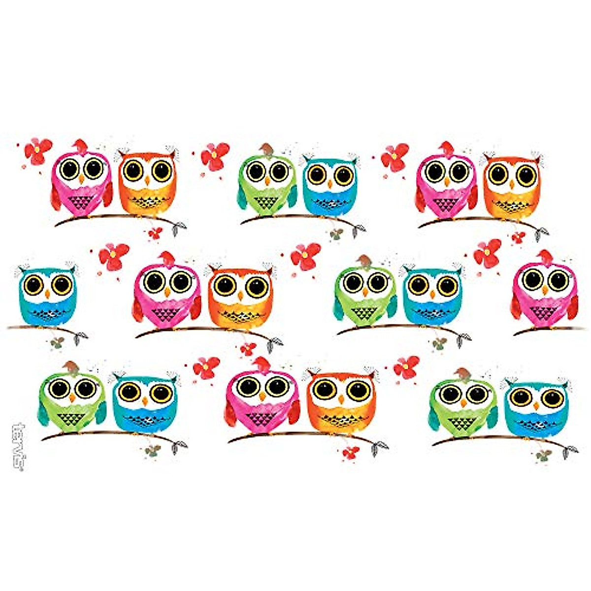 Tervis Colorful Woodland Owls Made in USA Double Walled Insulated Tumbler Cup Keeps Drinks Cold & Hot, 16oz, Clear