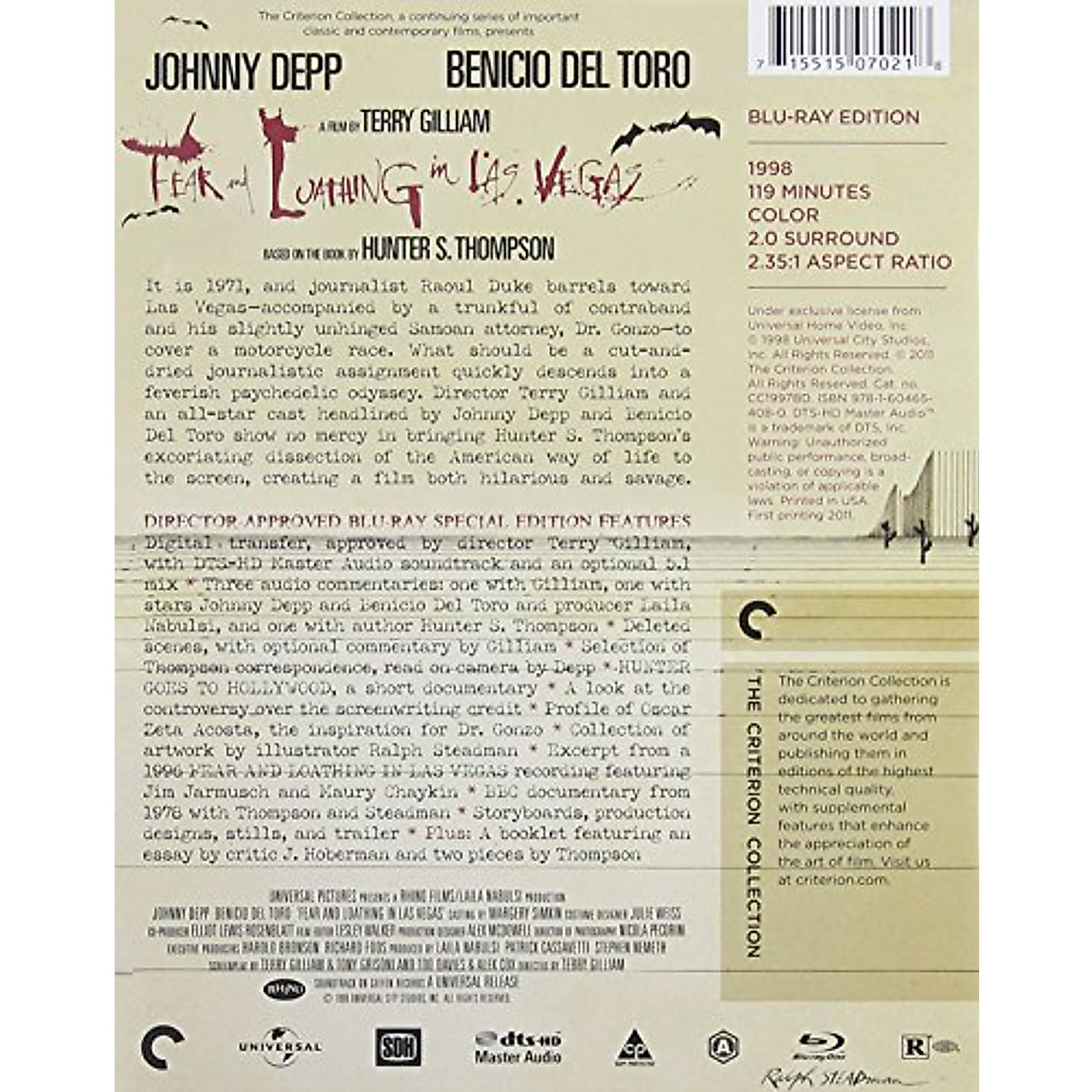 Fear and Loathing in Las Vegas (The Criterion Collection) [Blu-ray]