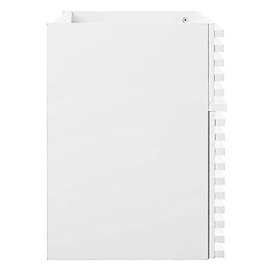 Modway Render 18" Wall-Mount Bathroom Vanity in White-Sink Basin Not Included, 18 Inch