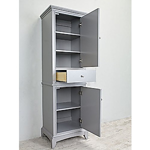Eviva Elite Stamford 24 inch Gray Freestanding Linen Side Cabinet
