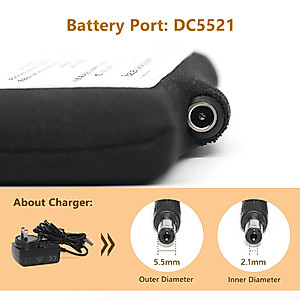 12V Heated Jacket Battery for Milwaukee - 5000mah High Capacity Replacement Li-Polymer Battery Pack fit for Milwaukee Prosmart Dewalt Revean M12 Heated Vest Hoodie Gear (12Volt Charger Included)