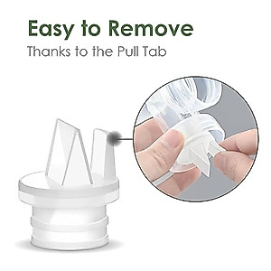 Maymom 2nd Generation Pump Valves with Pull Tab for Spectra S1, S2 and 9 Pumps and Compatible with Avent Comfort Electric Breast Pump; (4 pc)