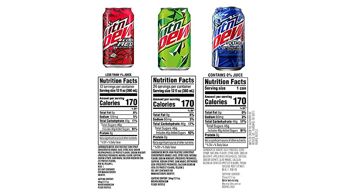Mountain Dew 3 Flavor Variety Pack - Refreshing Flavors in One Pack