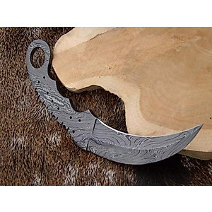 Damascus Steel Blank Blade Custom Handmade 9" Hunting Karambit Knife Blank Blades for knife making