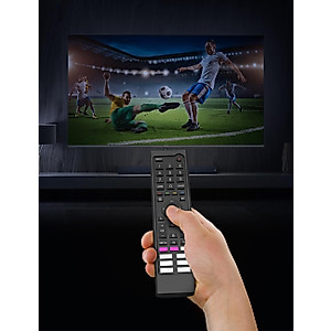 Silicone Hisense Remote Cover Compatible with Hisense Smart TV Remote ERF3C80H,2AVIGBR0001,25780-2AVIGBR0001,Skin-Friendly Case for A4H Series Android TV Remote Anti-Lost with Lanyard(Black)