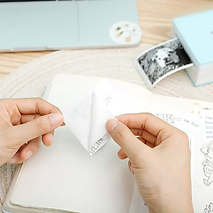 Phomemo M02 Pocket Printer- Mini Bluetooth Thermal Printer with 3 Rolls White Sticker Paper, Compatible with iOS + Android for Learning Assistance, Study Notes, Journal, Fun, Work