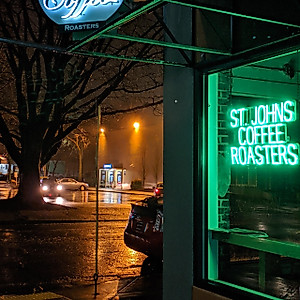 SpellBrite TEA Sign for Cafes | Coffee Drink-Related Signs with Neon Look, Green LED Light | 13.1" x 6.3"