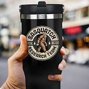 ysnifeiw 30oz Bigfoot Tumbler with Top Handle and Flip Straw Bigfoot/Sasquatch Gifts Cup for Dad Father's Day Birthday Christmas Gifts for Men