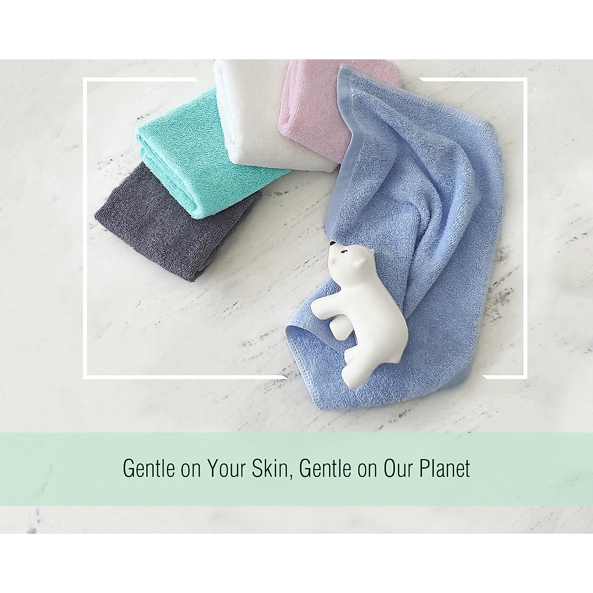 SUMMERMIA 12 Pack Washcloths 13" x 13" - Soft Wash Cloths for Your Face Towel, Wash Cloths for Your Body (White + Gray)