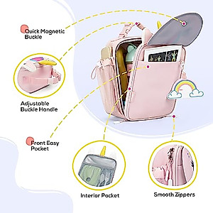 TOURIT Kids Lunch Box Insulated Lunch Bag for Kids with Water Bottle Holder, Water-resistant Lightweight Lunch Tote Bag for Boys Girls to School, Picnics,Unicorn