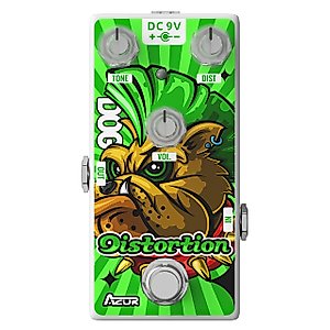 AZOR Distortion Guitar Pedal Rich Overtones Dog Distortion Analog Effect Pedal for Electric Guitar True Bypass AP507
