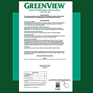 GreenView 2129872 Multi-Purpose Fertilizer, 33 lb bag - NPK 10-10-10