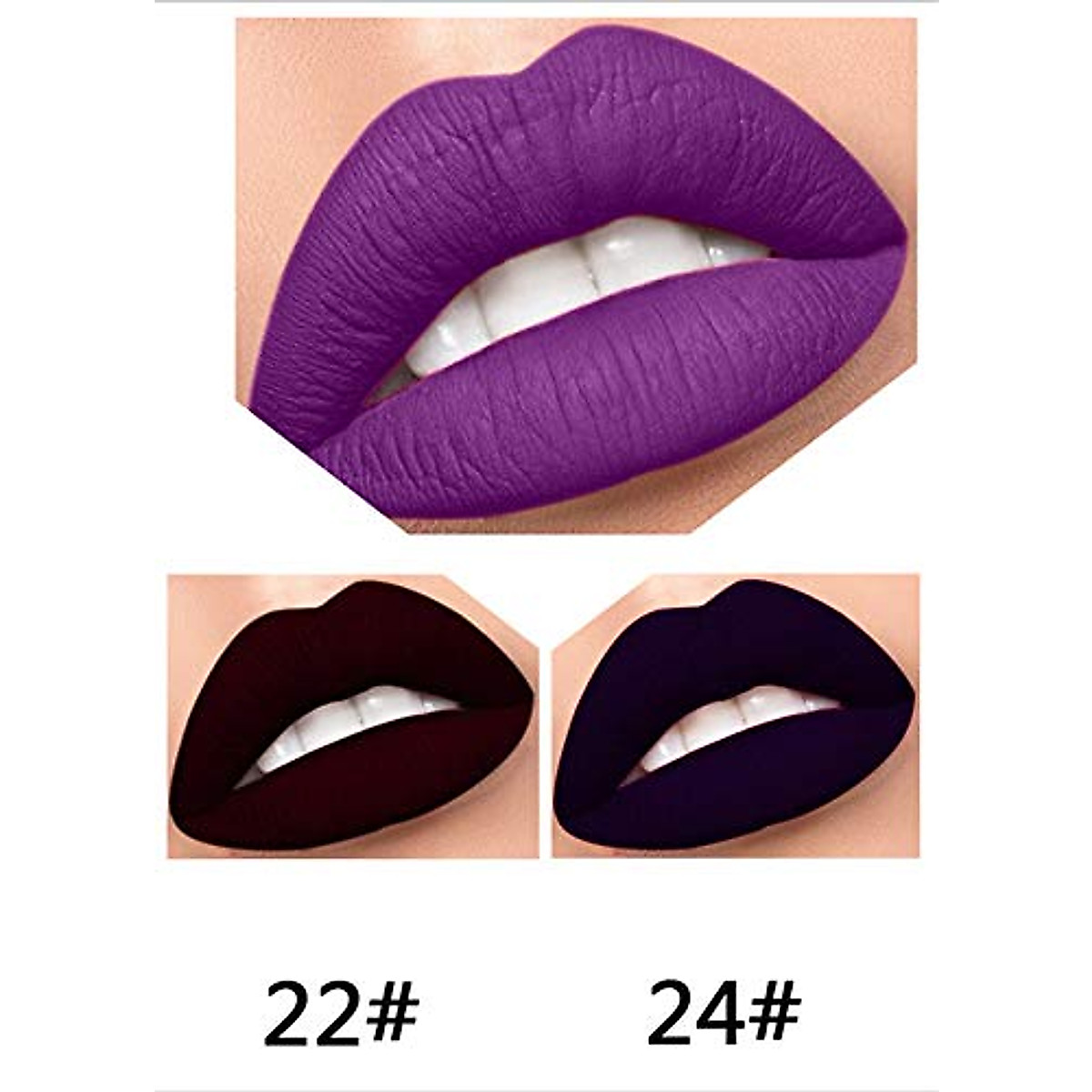 MAEPEOR Matte Liquid Lipstick Set 3PCS Velvety Lip Gloss Kit Long-Lasting Wear Non-Stick Cup and Not Fade Lipstick Makeup Set for All Skin Underton (3Colors Set 08)