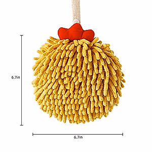 Bunnikins & Clover 4-Pack Chenille Cute Kids Hand Towel with Hanging Loop, Microfiber Plush Absorbent Toddler Hand Bath Towels for Bathroom Kitchen