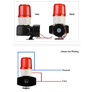 JIAWANSHUN Industrial Sound and Light Alarm Siren Horn with Strobe Outdoor/Indoor AC110V Emergency Flashing Light