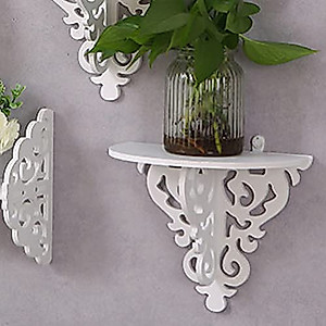 Cabilock Floating Wall Shelves 2pcs Wall-Mounted Flower Pot Stands Wall Hanging Sundries Shelf Flower Pot Organizer Wall Bookshelf