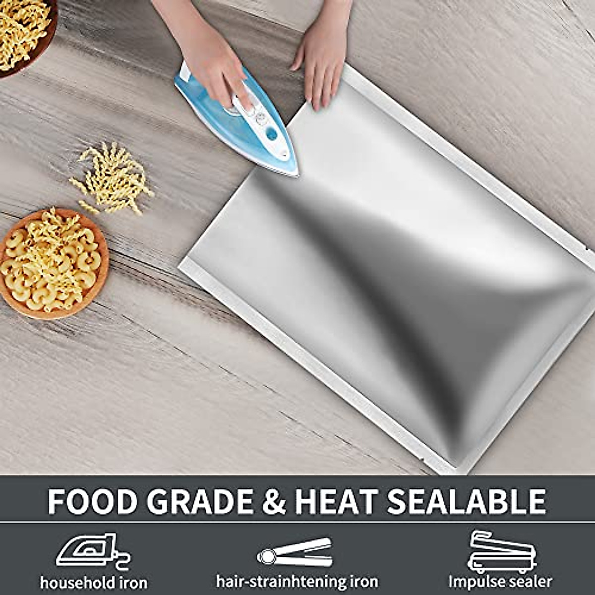 15Pk 5 GALLON Mylar Bags - Mylar Bags for Food Storage for Beans, Grains, Wheat, Rice, Dry Aging Bags for Meat - Long Term Food Storage Bags