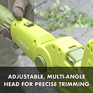 Sun Joe SJH902E 21-inch, 4-Amp, Multi-Angle Electric Telescoping Pole Hedge Trimmer