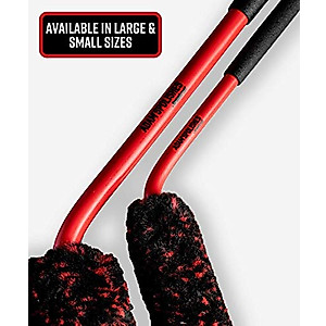 Adam's Wheel Woolies Car Detailing Brush (Bundle) - Car Cleaning Wheel Brush | Use W/Wheel Cleaner, Rim Cleaner, Chrome Cleaner | Car Wash Brush Cleans Brake Dust from Barrels & Hard to Reach Areas